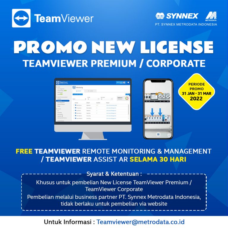 Promo New License TeamViewer Premium / Corporate – Synnex Metrodata ...